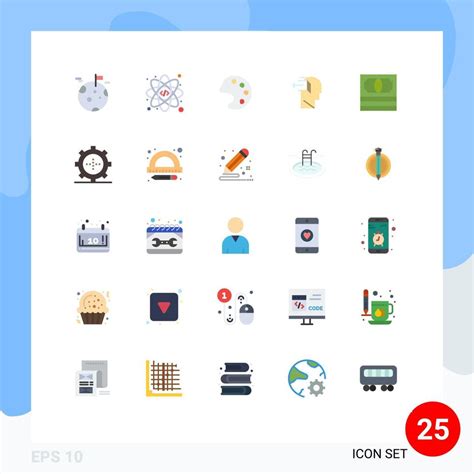 User Interface Pack Of 25 Basic Flat Colors Of Pack Cash Palette Release Negative Editable