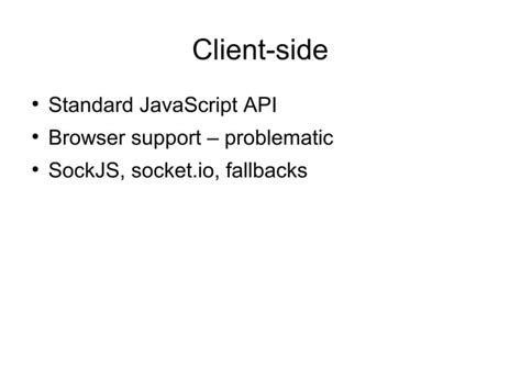 Websockets And Java Ppt