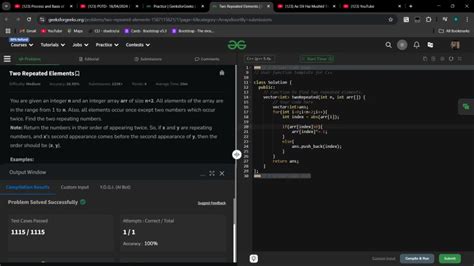 100daysofcode Geeksforgeeks Codingjourney Datastructures