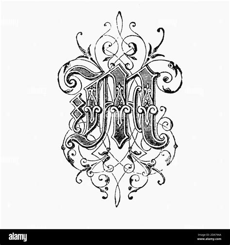 Fancy Cursive Letter M