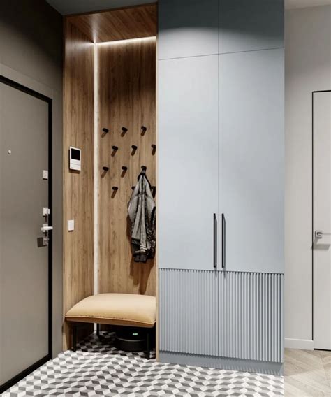 Передпокій із шухлядою та дзеркалом Шафа у передпокій під стелю Шафа в передпокій сучасний по