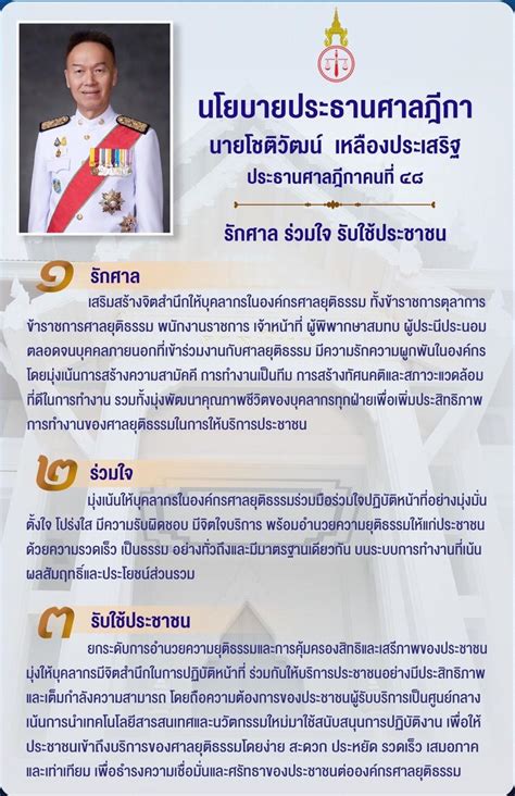 เปิดนโยบาย ประธานศาลฎีกา คนใหม่