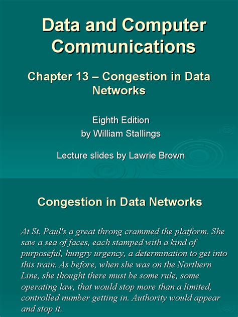 Data And Computer Communications Pdf Network Congestion Asynchronous Transfer Mode