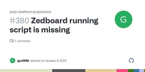 Zedboard Running Script Is Missing · Issue 380 · Pulp Platformpulpissimo · Github
