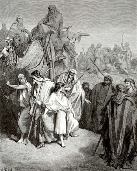 Поль Гюстав Доре Иллюстрация к Библии братья продают Иосифа Gustave Dore Art Bible Art