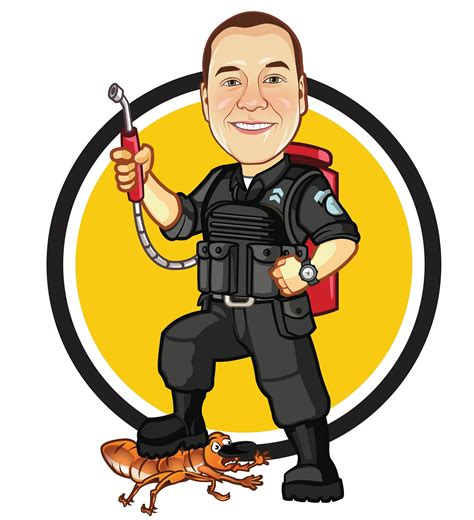 Exterminator Logo Custom Portrait For Your Business Logo Pest Control