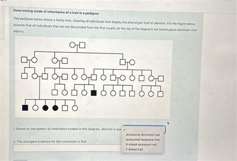 solved determining mode of inheritance of a trait in a