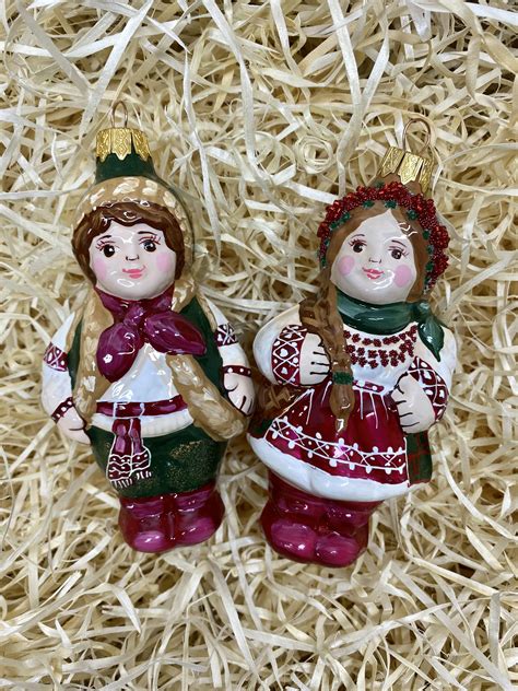 ᐉ Набір ялинкових іграшок Хлопчик і Дівчинка 12 см 2 шт 8076342 • Краща ціна в Києві Україні