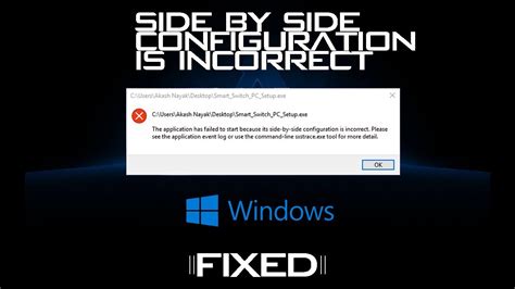 How To Fix Side By Side Configuration Error Step By Step Windows YouTube