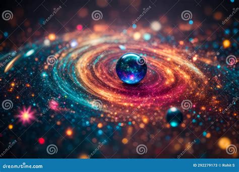 Ultra Macro Photography Of Colorful Particle Swirling Pattern Multiple