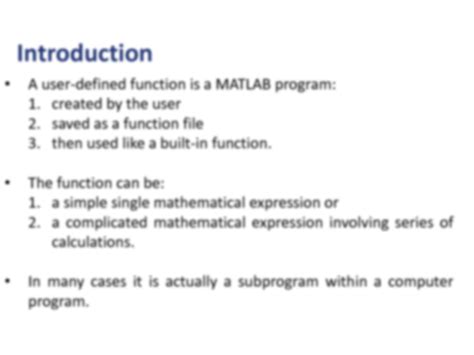 Solution 10 User Defined Functions In Matlab Studypool