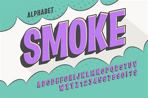 독창적인 3d 코믹한 알파벳 디자인 복고풍 캐릭터 세트 알파벳에 대한 스톡 벡터 아트 및 기타 이미지 알파벳 만화 컴퓨터