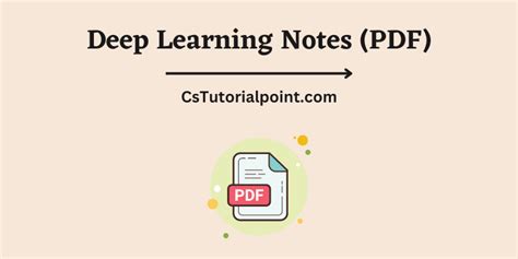 Deep Learning Notes Download Deep Learning Notes Pdf