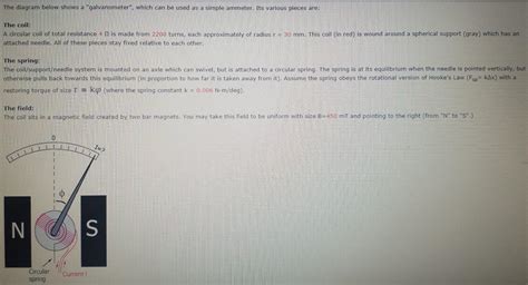 Solved The Diagram Below Shows A Galvanometer Which Can