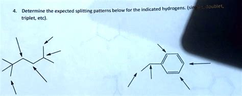 solved determine the expected splitting patterns below for the