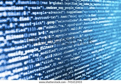 Programmer Occupation Job Programming Code On Stock Photo