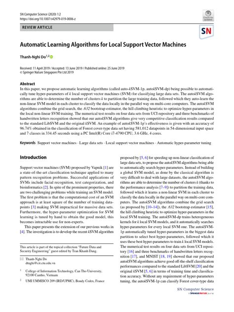 2019 article pdf support vector machine machine learning