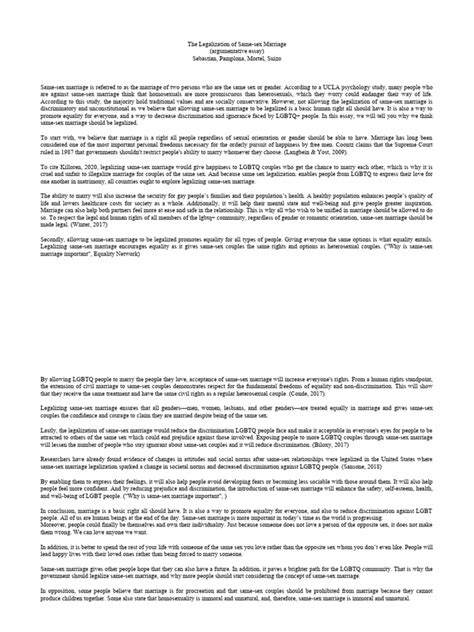 The Legalization Of Same Pdf Same Sex Marriage Marriage