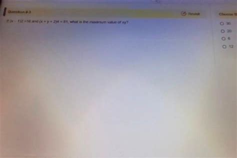 Solved If Of 112 At And Fxy2yd1 What As Fie Maximum