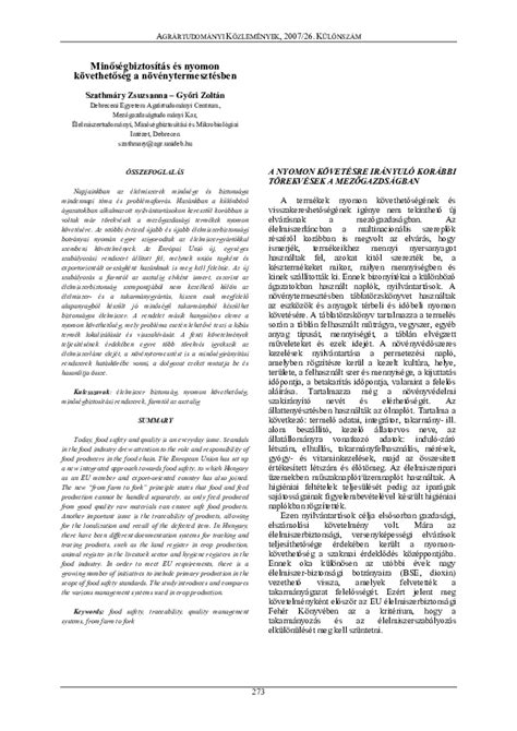 Pdf Quality Management And Traceability In Crop Production