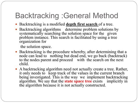 Backtracking In Data Structure And Algorithm Pptx