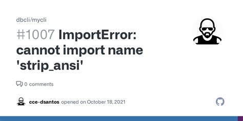 ImportError Cannot Import Name Strip Ansi Issue 1007 Dbcli