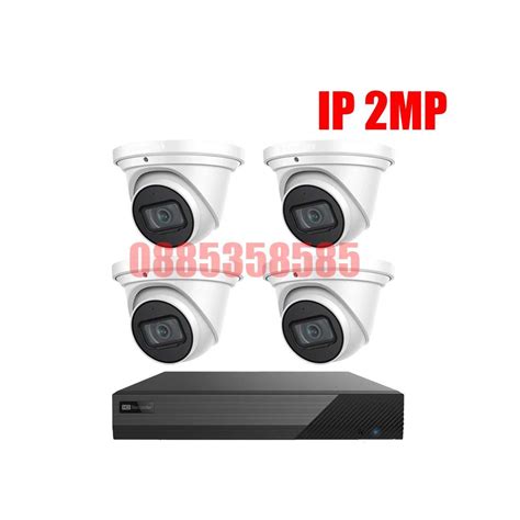 Ip 2mp КОМПЛЕКТ за Видеонаблюдение с 4 Камери и 4 Канален Nvr гр София