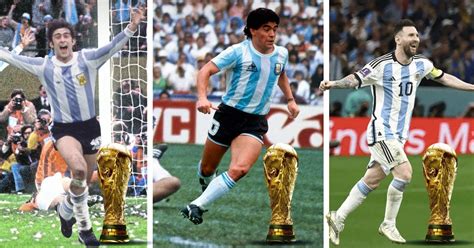 Kempes Maradona Y Messi La Computadora De Los Tres Títulos De Argentina En Los Mundiales Que