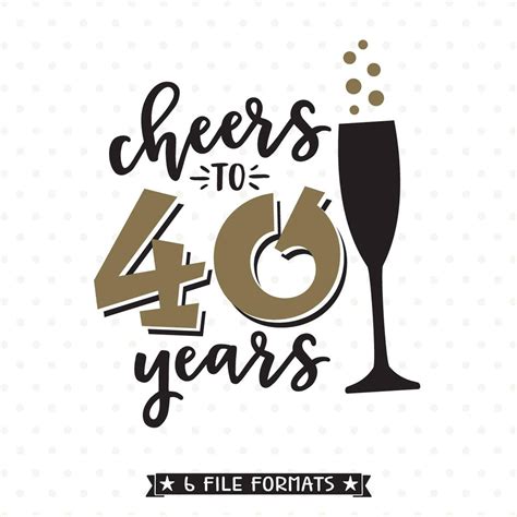 40e Verjaardag Svg Proost Op 40 Jaar Svg Bestand 40e Verjaardag Svg