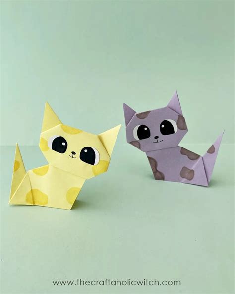 Easy Ways To Fold Cute Origami Cats Video Tutorial Cute