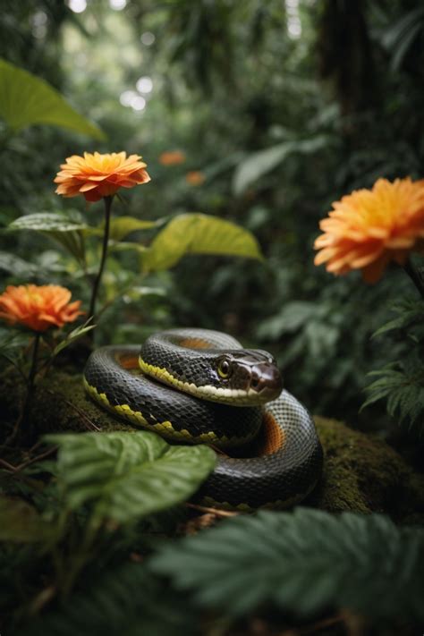 Download Ai Generated Snake Flowers Royalty Free Stock Illustration