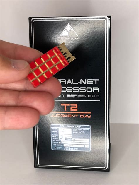 Terminator 2 T2 Cpu Brain Chip And Display Solid Metal Etsy