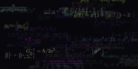 Mathematics Background Formulas Seamless Illustration Abstract Pattern Colorful Symbols Stock