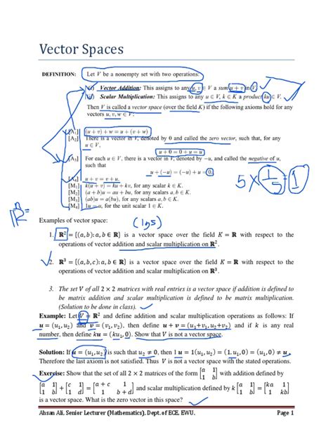 Lecture 4 La Download Free Pdf Vector Space Linear Subspace