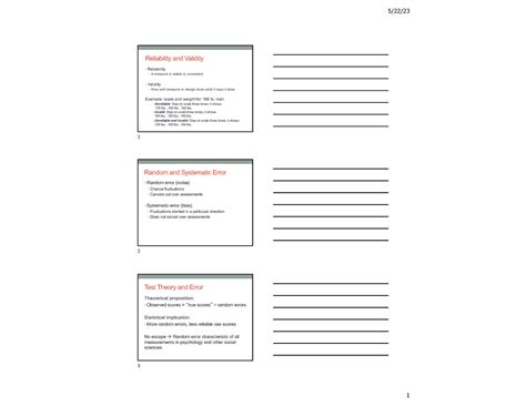 06 Reliability And Validity Psy 2020 Pdf Pt2 Reliability And