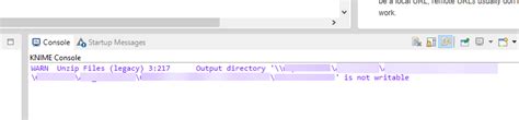 Unzip Files Node Output Directory Is Not Writable KNIME Analytics