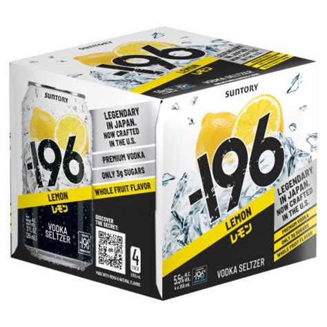 196 Lemon Vodka Seltzer 4 Pack Kroger