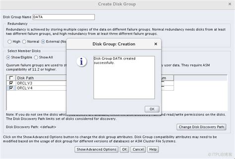 oracle rac dg环境搭建（centos 7 oracle 12c） 七） 配置asm共享磁盘组 关系型数据库 亿速云