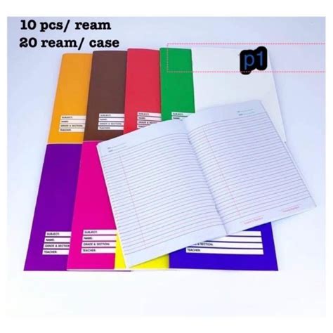 Regular Notebook Assorted Color 10pcs Per Pack Shopee Philippines