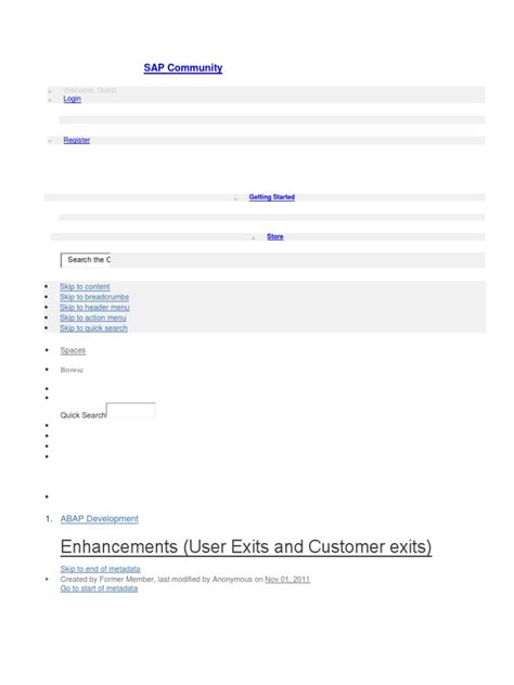 enhancements user exits and customer exits community wiki pdf