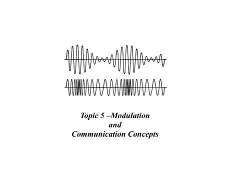 Modulation In Telecommunications Concepts And Necessity