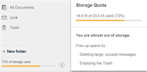 How Can I See My Mail Storage Quota