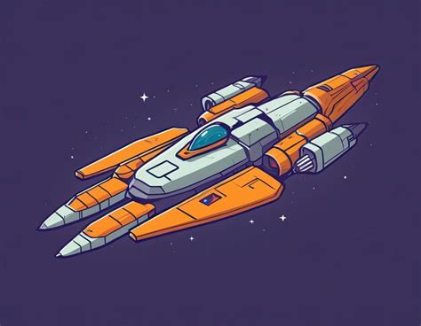 Premium Photo Space Ship Illustration In Space On A Neutral Background