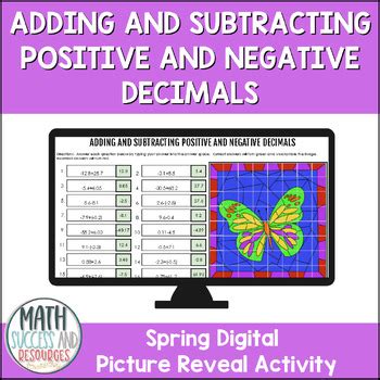 Adding And Subtracting Positive And Negative Decimals Spring Digital Resource