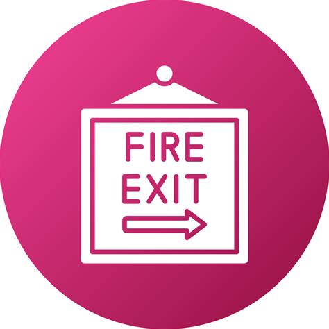 Fire Exit Icon Style Vector Art At Vecteezy