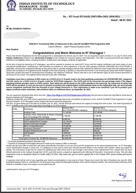 Iit Kharagpur ️ Gate Topper With Final Year ️ Congratulations Soumojit Baidya 🎉 Incredibly Happy