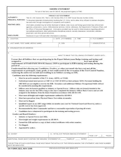 Military Sworn Statement Form Fillable Printable Forms Free Online The Best Porn Website