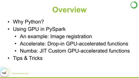 Gpu Computing With Apache Spark And Python Ppt