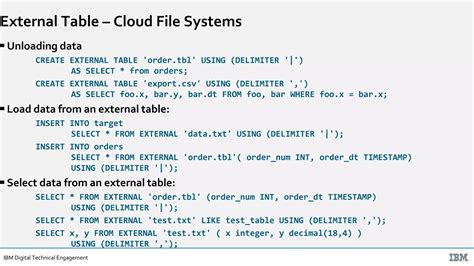 Ibm Db2 11 5 External Tables Pptx Databases Computer Software And Applications