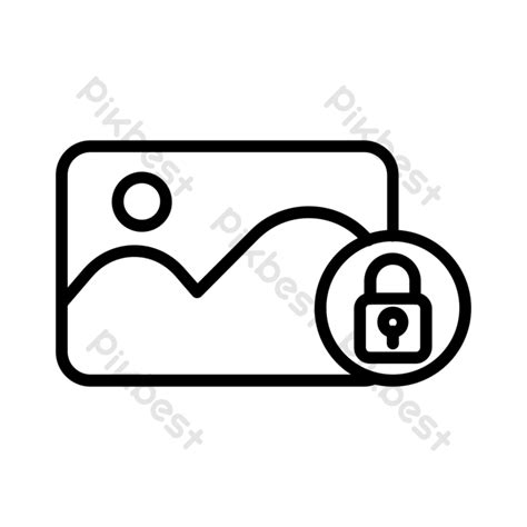 Lock Icon Vector Locked Line Png Images Ai Free Download Pikbest